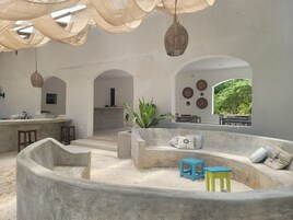 Café da manhã, almoço e jantar