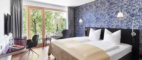 Quarto standard, 1 cama de casal | Roupas de cama antialérgicas, frigobar, cofres nos quartos, escrivaninha