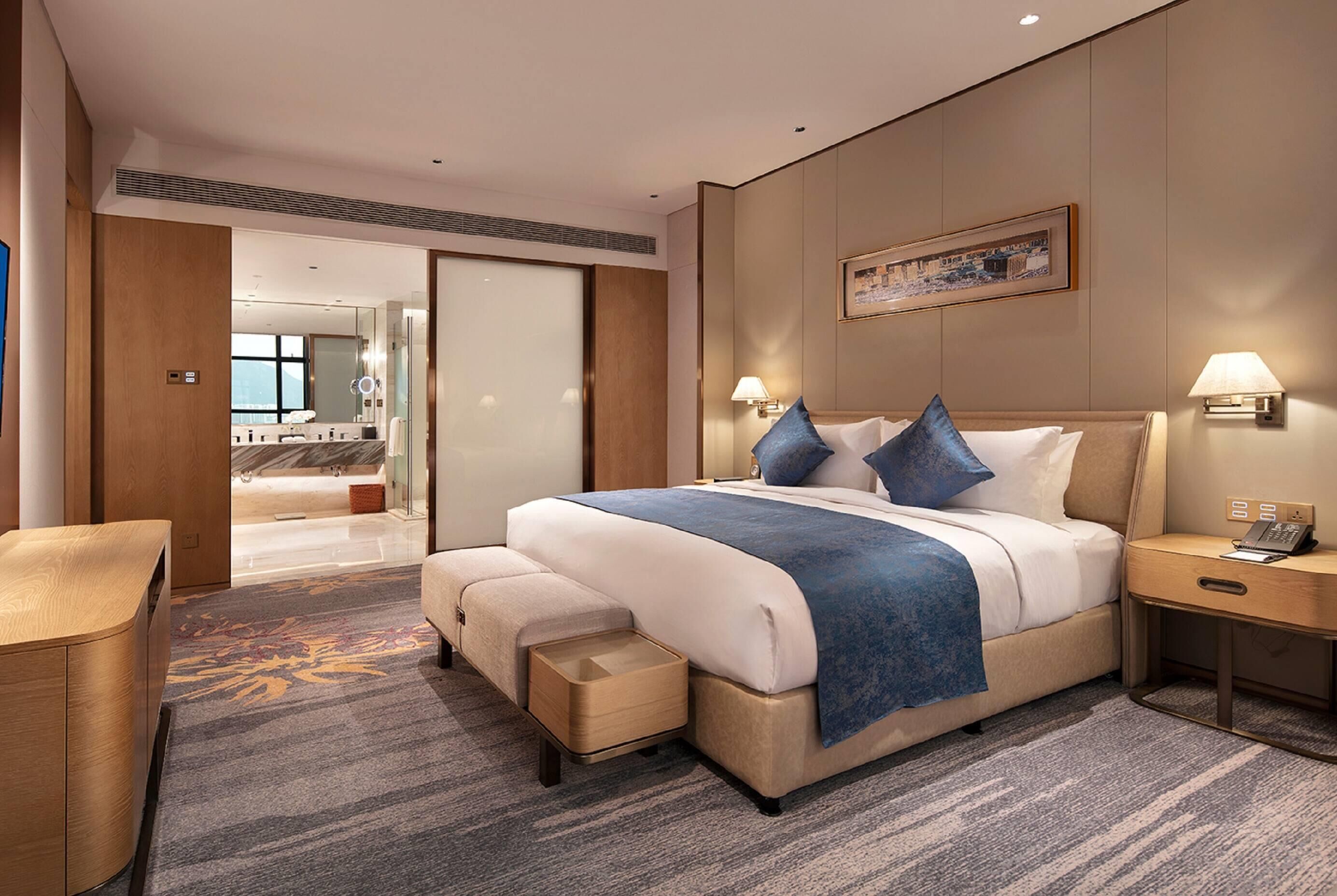Suíte executiva, 1 quarto | Roupas de cama premium, edredons de pluma