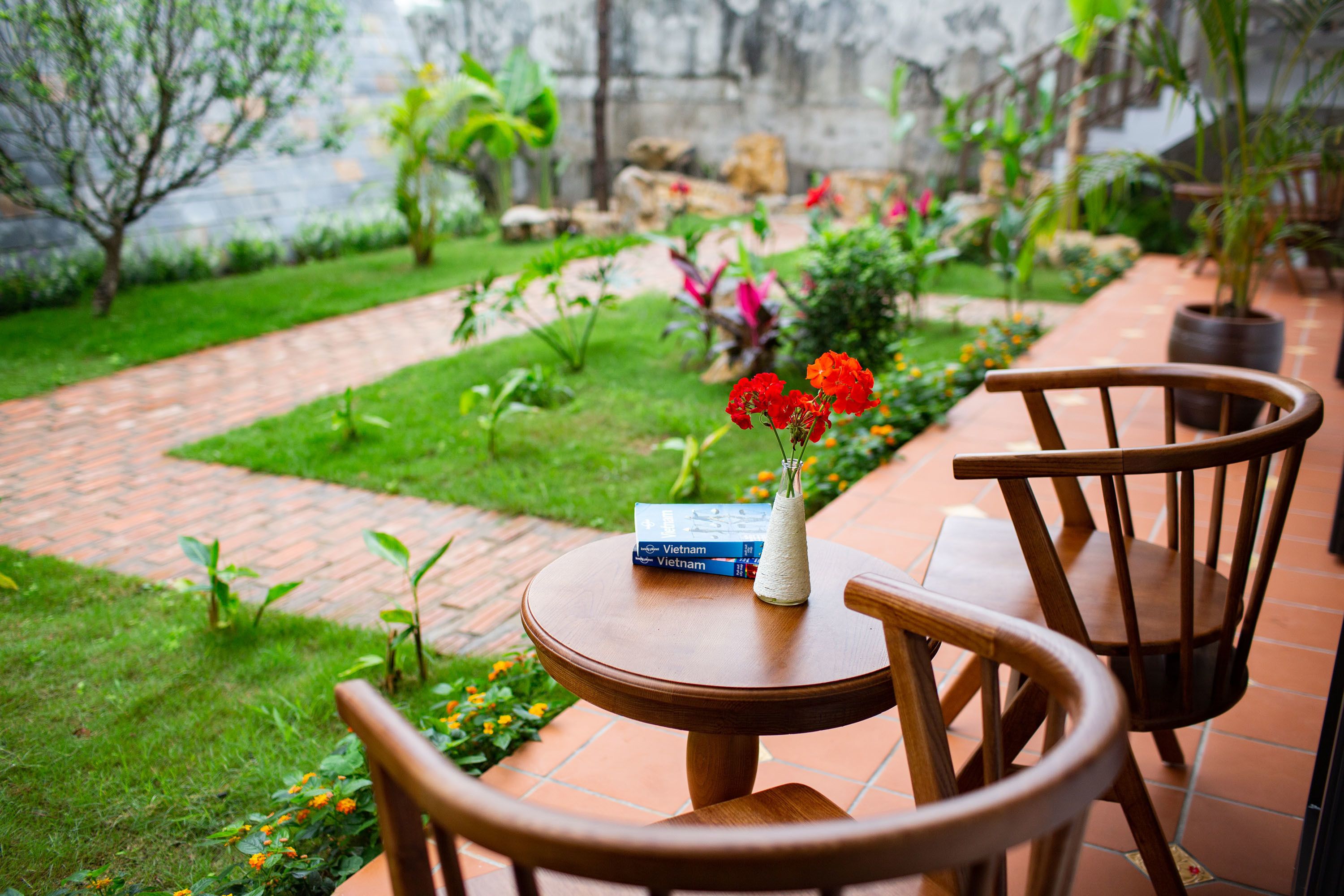 Quarto família, quartos conectados, vista para o jardim | Vista do quarto