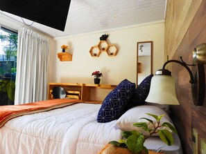 Quarto Duplo Comfort, 1 cama de casal, vista para o jardim | 1 quarto, roupa de alta qualidade, com decoração personalizada 