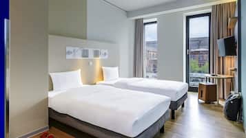 Quarto Twin Standard, 1 cama individual | Cortinas/cortinados opacos, quartos insonorizados, Wi-fi grátis