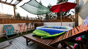 Quarto Deluxe, 2 quartos, não fumadores, vista para o pátio | Piscina privativa