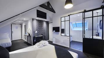 Suite Júnior | Roupa de alta qualidade, minibar, cofre no quarto