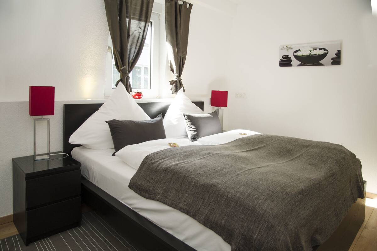 Apartamento Comfort, 1 quarto (Kurparkblick) | Roupa hipoalergénica, secretária adequada para computadores portáteis 