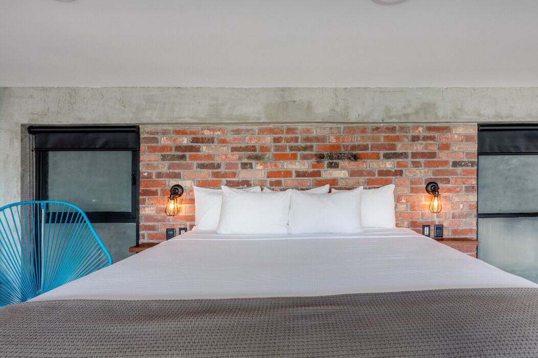 Loft, 1 cama king-size e sofá-cama, não fumadores (Loft 301) | Roupa de alta qualidade, camas de colchão viscoelástico 