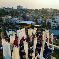 Vista para a cidade desde o alojamento