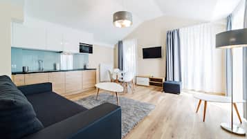 Apartamento (D 12) | 1 quarto, secretária adequada para computadores portáteis