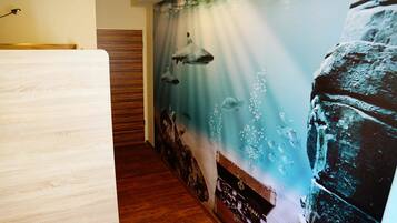 Quarto Duplo, casa de banho partilhada (Blue Ocean) | Roupa hipoalergénica, quartos insonorizados, Wi-fi grátis