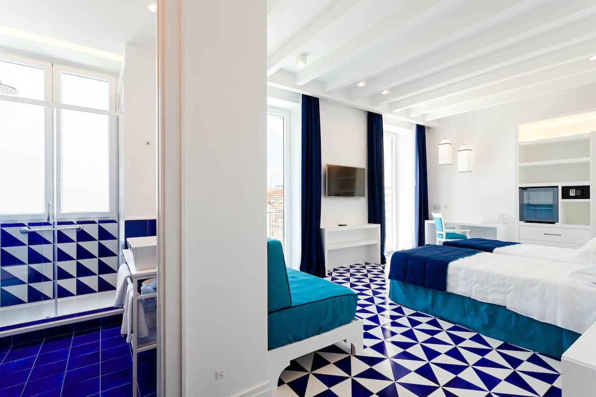 Suite Júnior | 1 quarto, roupa de alta qualidade, camas de colchão viscoelástico