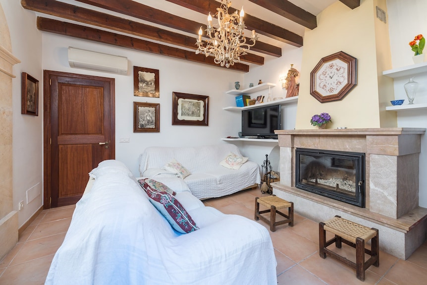 Can Vallori - Bonita Casa Con Terraza Interior En Sencelles. Wifi Gratis - Baleares