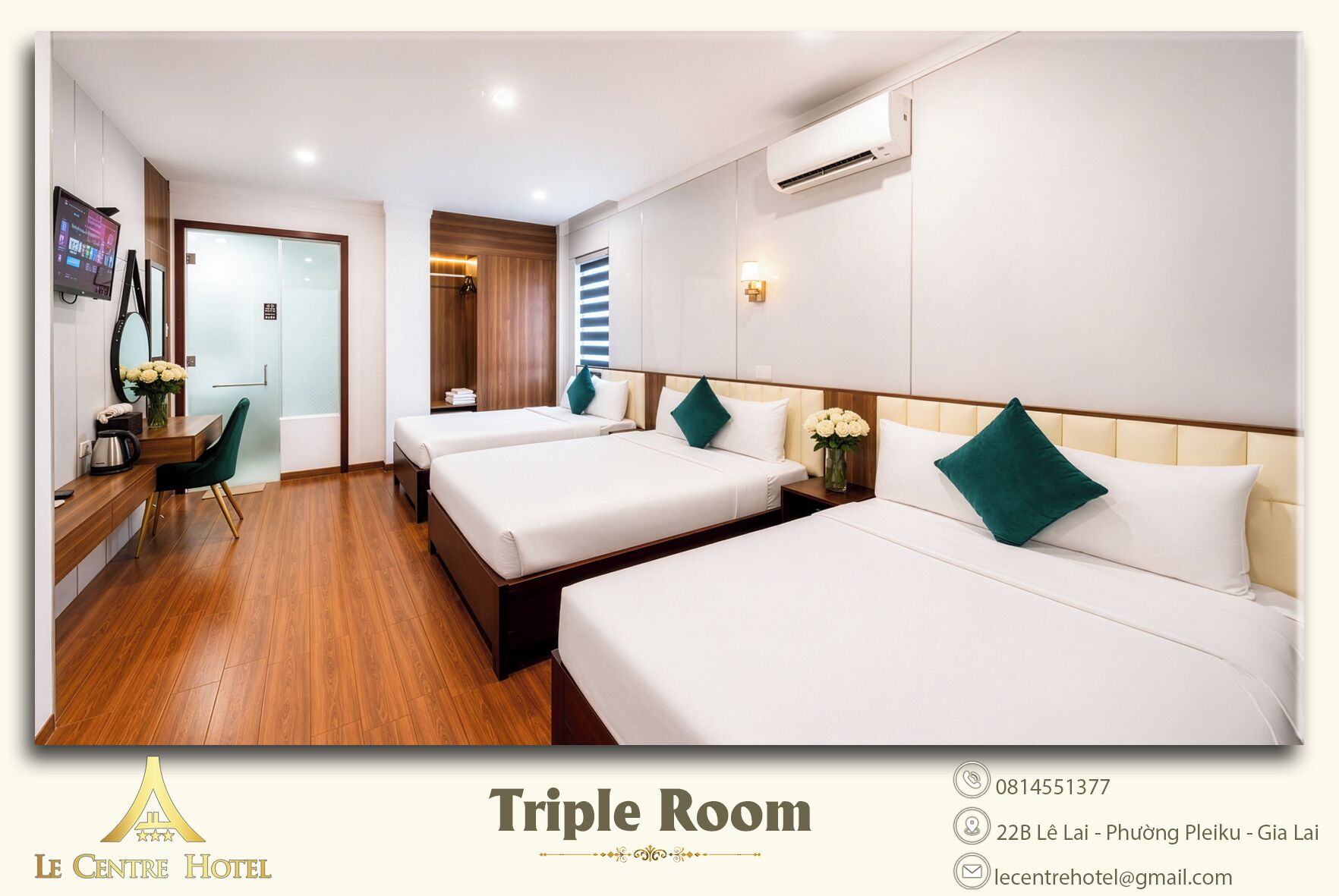 Quarto Triplo Superior | Sala de estar | TV de ecrã plano 