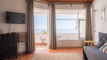 Apartamento (1 Bedroom) | Área de estar | TV de tela plana
