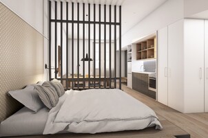 Roupas de cama premium, edredons de pluma, cortinas blackout