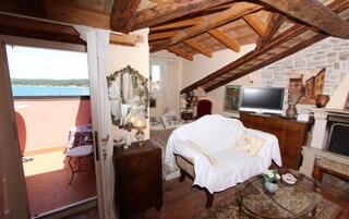 Estúdio, vista para o mar | Ferros/tábuas de passar roupa, Wi-Fi de cortesia, roupa de cama