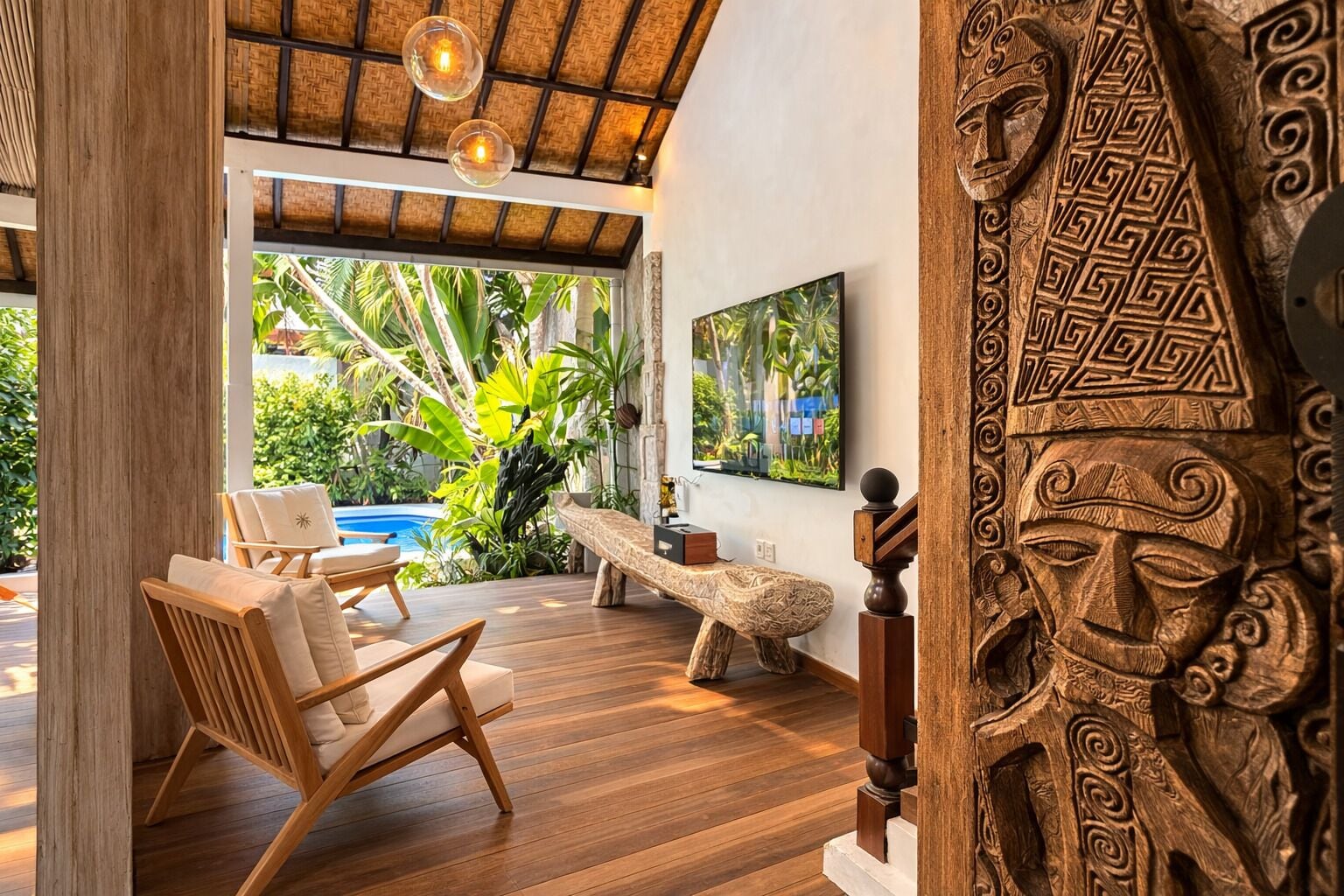 Villa Familiar, 3 quartos, piscina privativa | 3 quartos, cofre no quarto, com decoração personalizada 