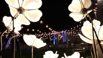 Outdoor wedding area