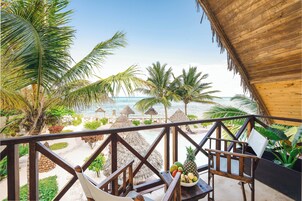 Villa Exclusiva, 1 cama king-size e sofá-cama, kitchenette, vista para o oceano | Vista para a praia ou o mar