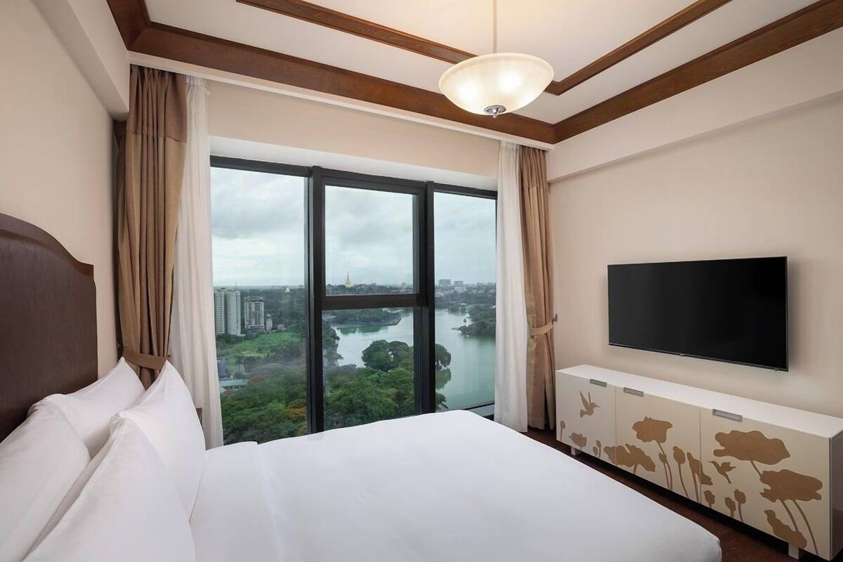 Apartamento Familiar, 3 quartos, vista para o lago | Cofre no quarto, com decoração personalizada