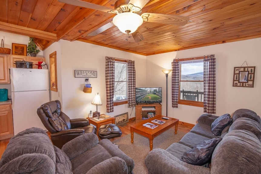 Cozy 3br Cabin W/ Long-range Views, Hot Tub & Dog-friendly - North Carolina