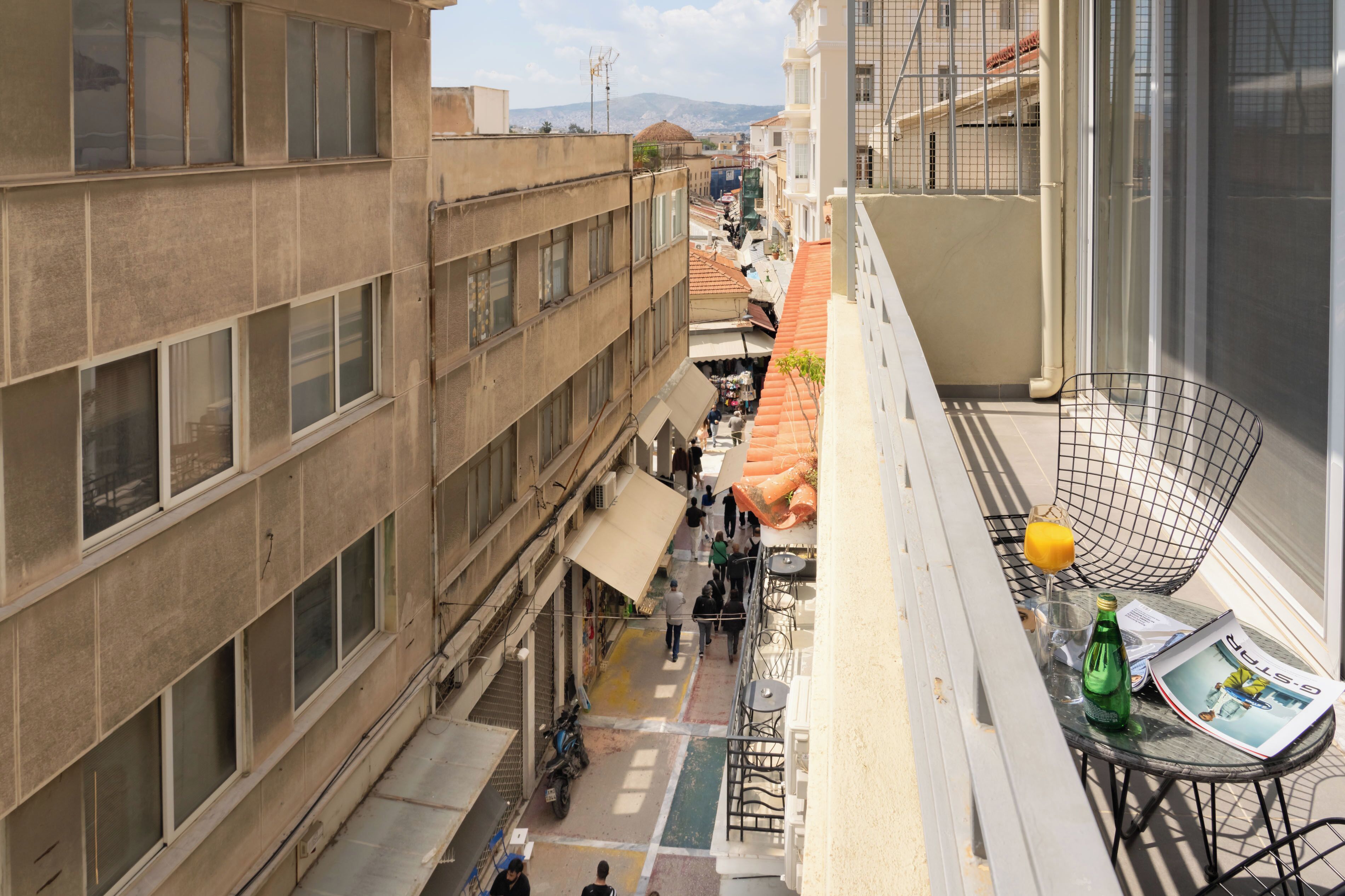 Apartamento luxo, 1 cama Queen, vista para a colina | Terraço/pátio