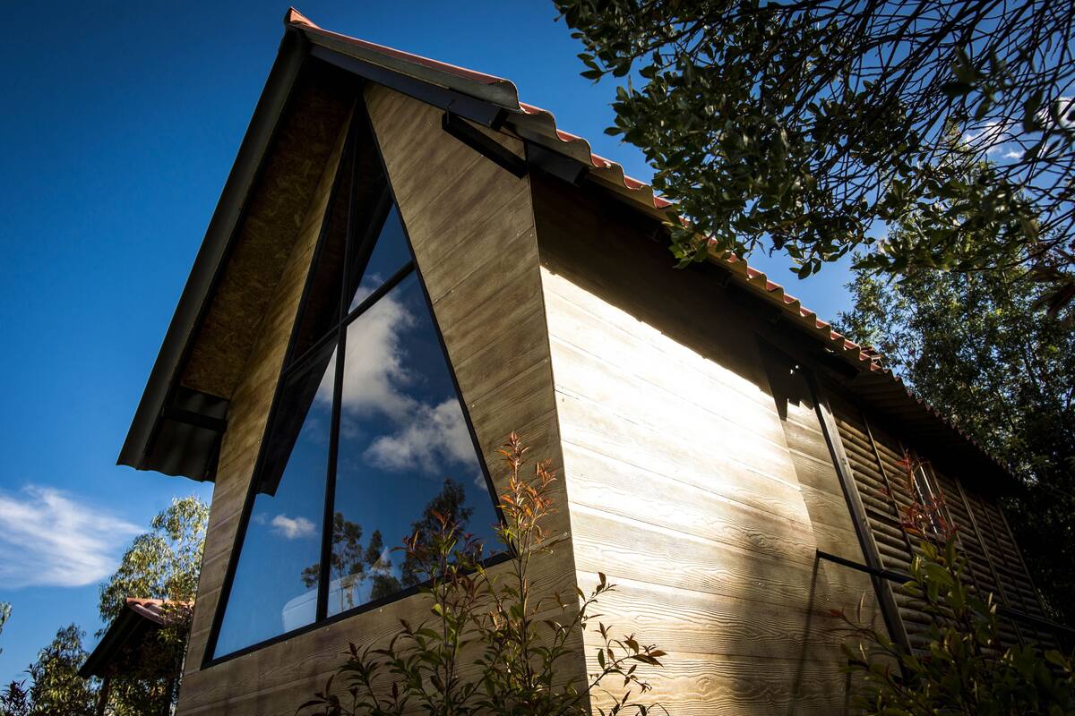 Cabana de Madeira Panorâmica, 1 quarto, casa de banho privativa, vista para o lago | Roupa de cama fornecida 