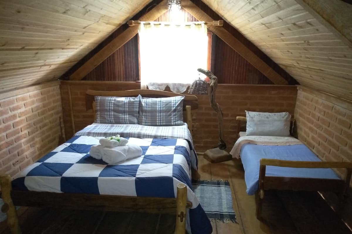 Chalé | 1 quarto, frigobar, roupa de cama