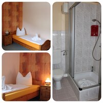 Quarto solteiro | Escrivaninha, berços (sobretaxa), Wi-Fi de cortesia, roupa de cama