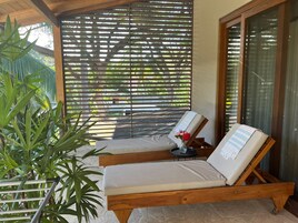 Estúdio standard, para não fumantes, vista para o jardim | Terraço/pátio