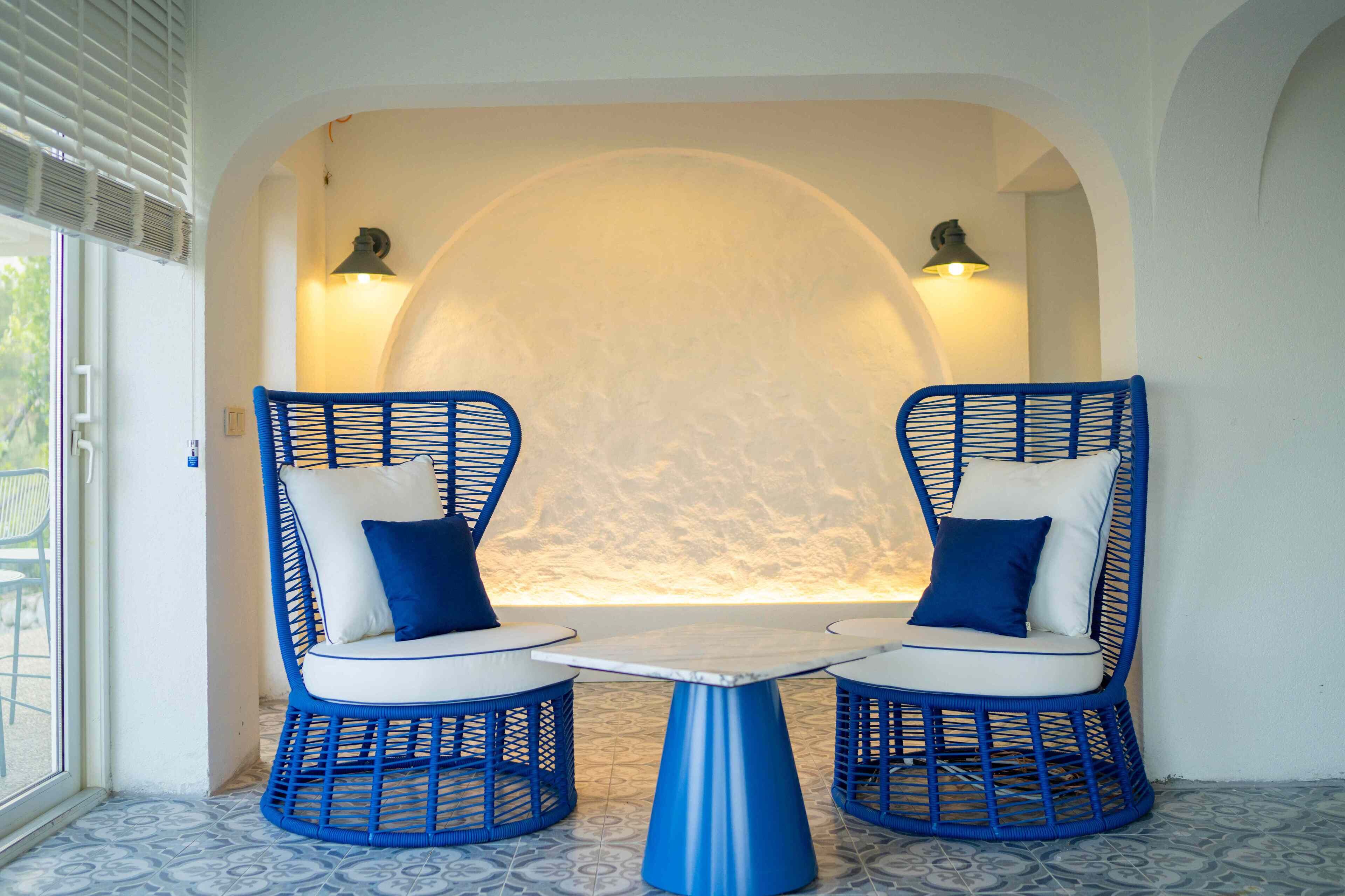 Área de estar no saguão