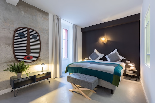1 quarto, roupa de alta qualidade, camas de colchão pillowtop