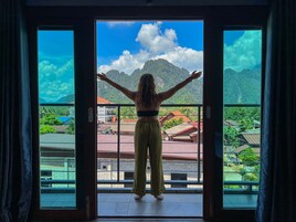 Quarto Duplo Panorâmico, vista para a montanha | Vista do quarto