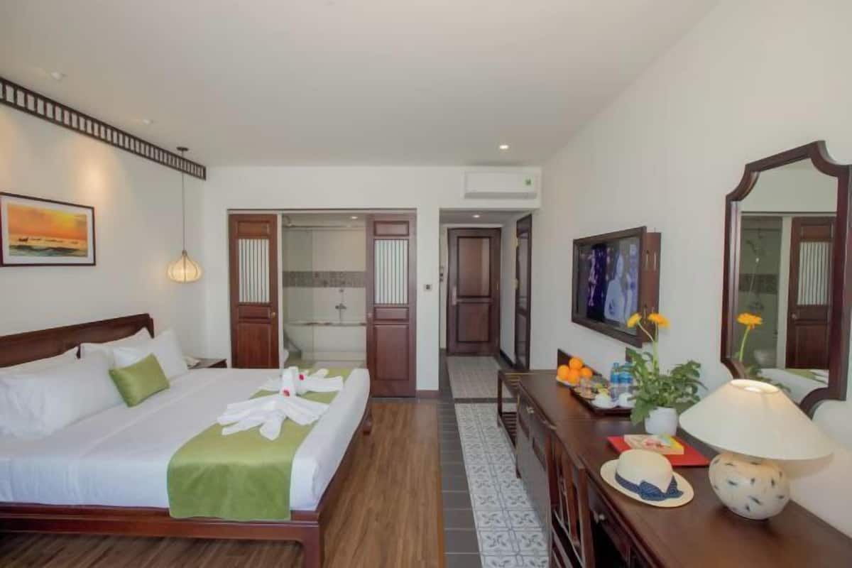 1 quarto, roupa de alta qualidade, camas de colchão pillowtop, minibar