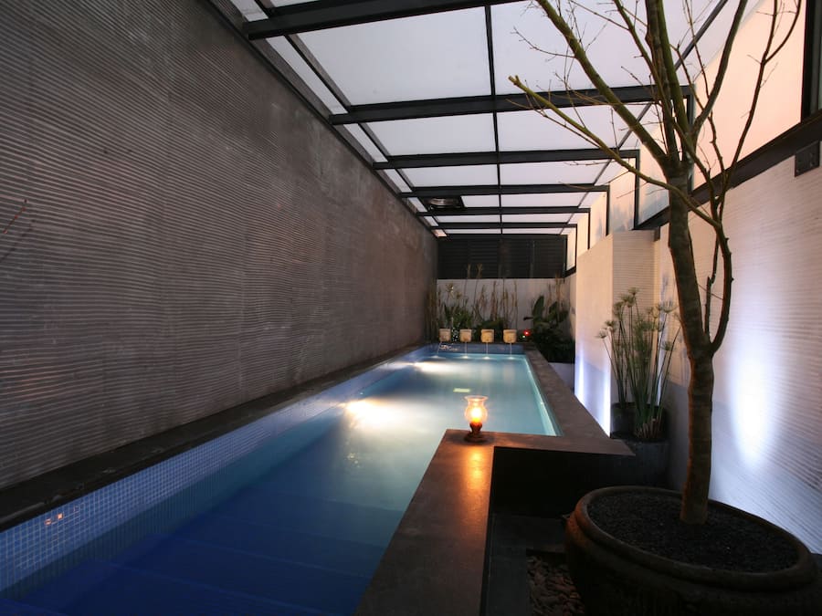Quarto Gallery, 1 cama queen-size, piscina privativa | Minibar, quartos insonorizados, Wi-fi grátis, roupa de cama fornecida
