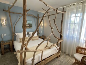 Quarto casal júnior (La Bohème en Roulotte) | 1 quarto, roupas de cama premium, camas com colchões pillow-top