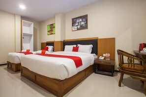 Quarto executivo | Escrivaninha, Wi-Fi de cortesia, roupa de cama