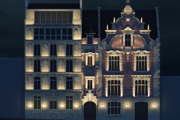 Fachada do alojamento (tarde/noite)