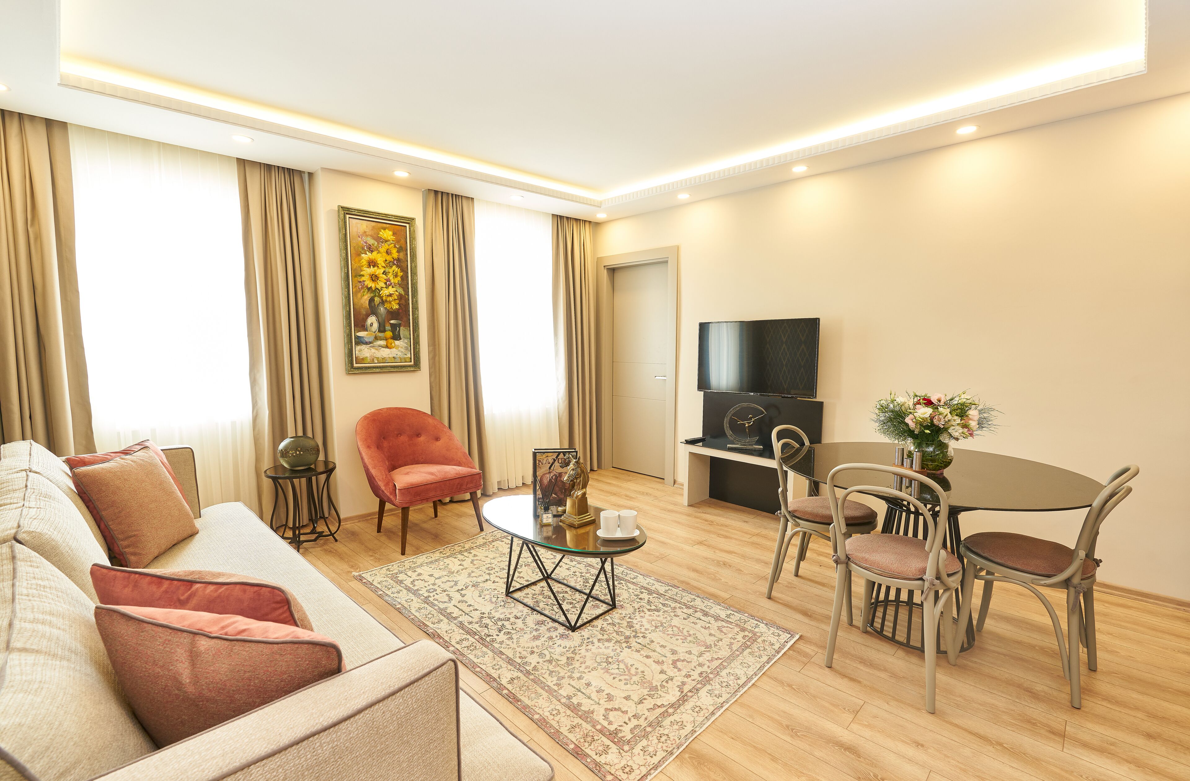 Quarto | Sala de estar | Televisor LED de 40 polegadas com canais por cabo, televisor 