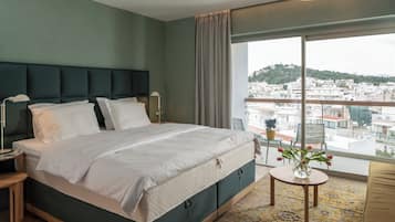 Suíte estúdio (Acropolis View) | Roupas de cama premium, frigobar (abastecido com itens grátis)