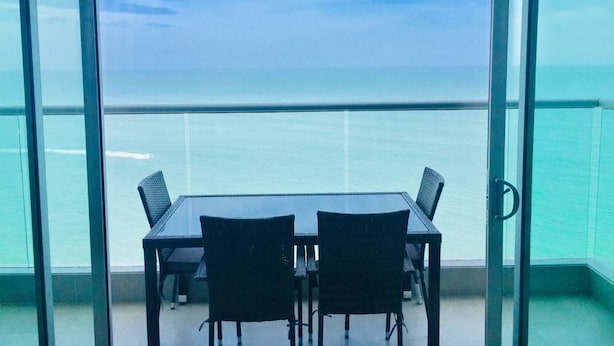 Apartamento, 1 quarto, vista para o oceano, de frente para a praia | Terraço/pátio