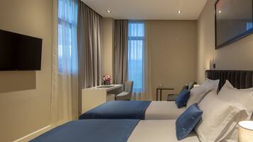 Quarto Duplo ou Twin | 1 quarto, roupa de alta qualidade, edredões de penas, minibar