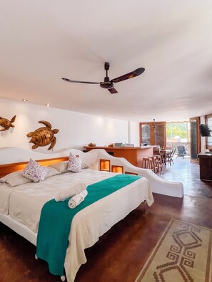 Departamento Tortugas | Roupas de cama premium, cofres nos quartos, individualmente decorados