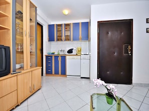 Apartamento, 1 cama de casal e sofá-cama | Cozinha privada | Uma placa de cozinha