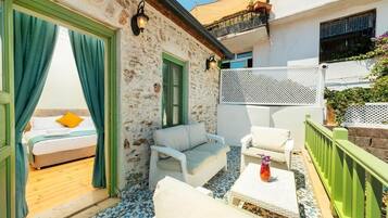 Duplex família, 2 quartos | Roupas de cama de algodão egípcio, roupas de cama premium, frigobar