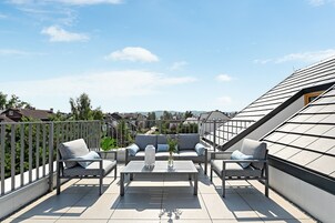 Apartamento Superior, 2 quartos, terraço | Terraço/pátio interior