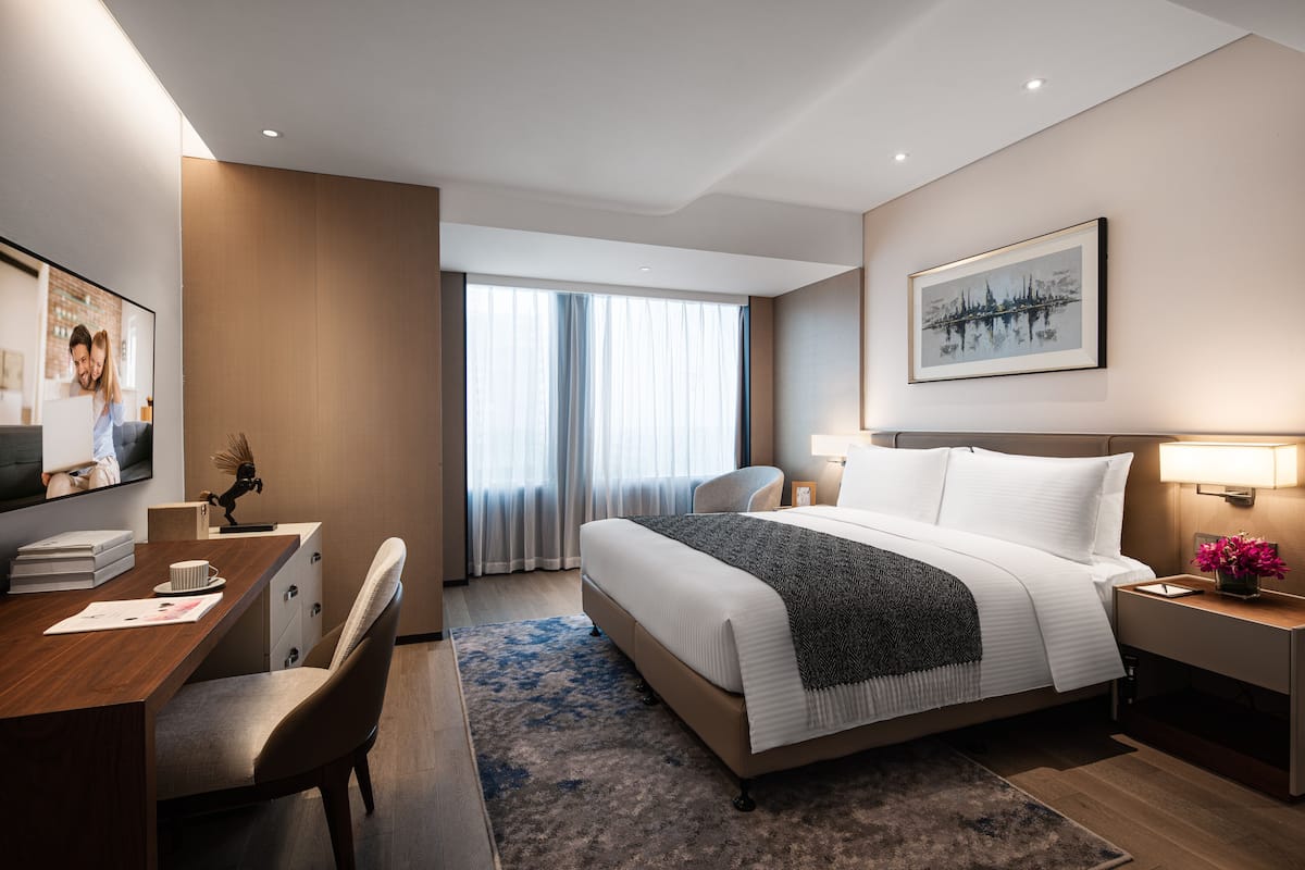 Quarto luxo, 1 quarto | Roupas de cama premium, edredons de pluma, camas com colchões pillow-top