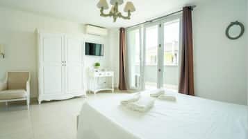 Quarto superior | 1 quarto, roupas de cama antialérgicas, frigobar, escrivaninha