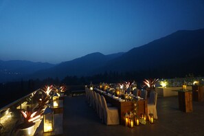 Café da manhã, almoço e jantar