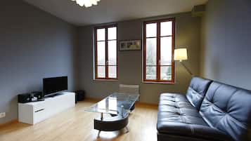 Apartamento conforto, 1 quarto, vista para a cidade (F2 1er) | Área de estar | TV