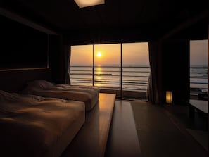 Quarto Quádruplo Tradicional, não fumadores (Japanese Style Private Open-air Bath) | Roupa de alta qualidade, cofre no quarto, ferro/tábua de engomar